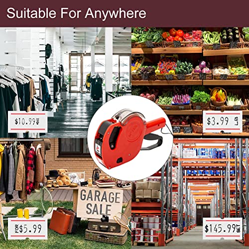 Snapklik.com : Motex 1 Line Labels - 10,000 Double Red Line White Blank ...