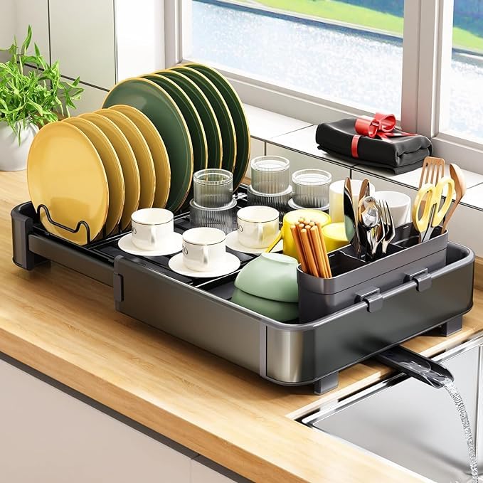 Scizor 2 Tier Dish Drying Rack,Expandable Dish Rack, Expandable Dish ...