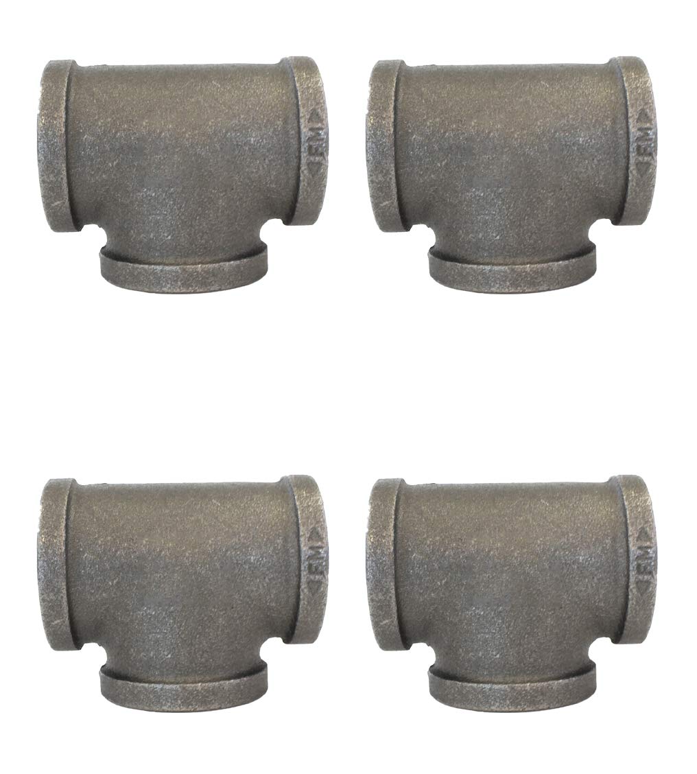 Amazon.com: CMI Inc 2 Inch Black Tee 4 Pack,For DIY Pipe Furniture ...