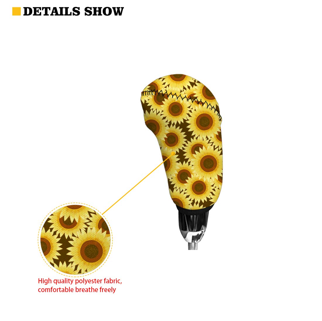 Snapklik.com : Colorful Daisy Flower Car Handbrake Cover Car Shift Knob ...