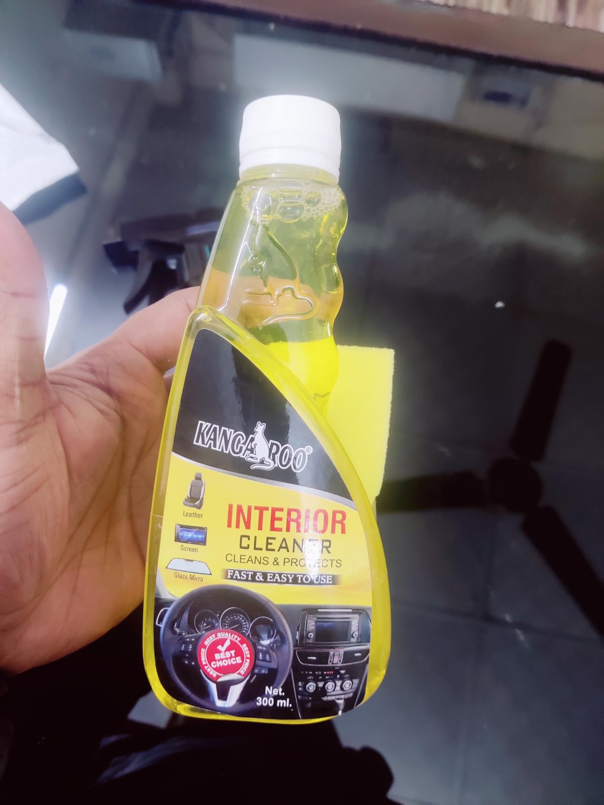 Kangaroo® Premium Car Interior Cleaner 300ml with 1 Microfiber Towel ...