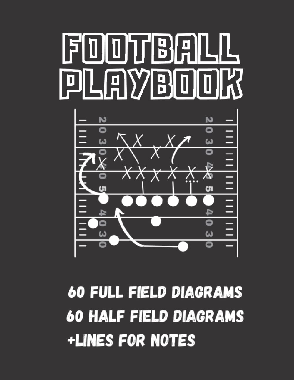 Football Playbook: blank field diagrams for drawing plays, creating ...