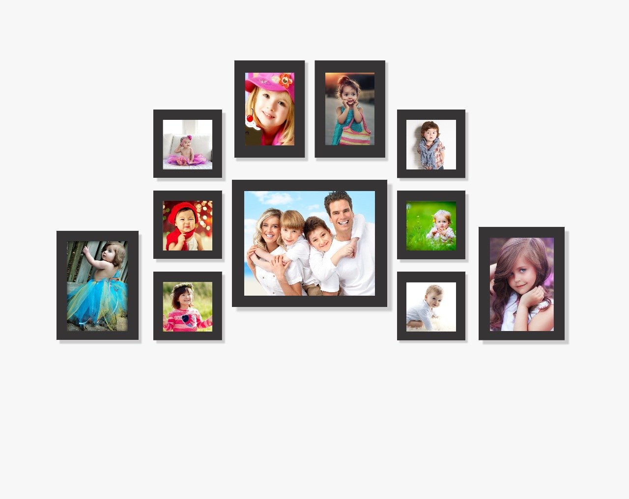 PRINTELLIGENT Set Of Photo Frames Classic Set Of 11 Individual Photo ...