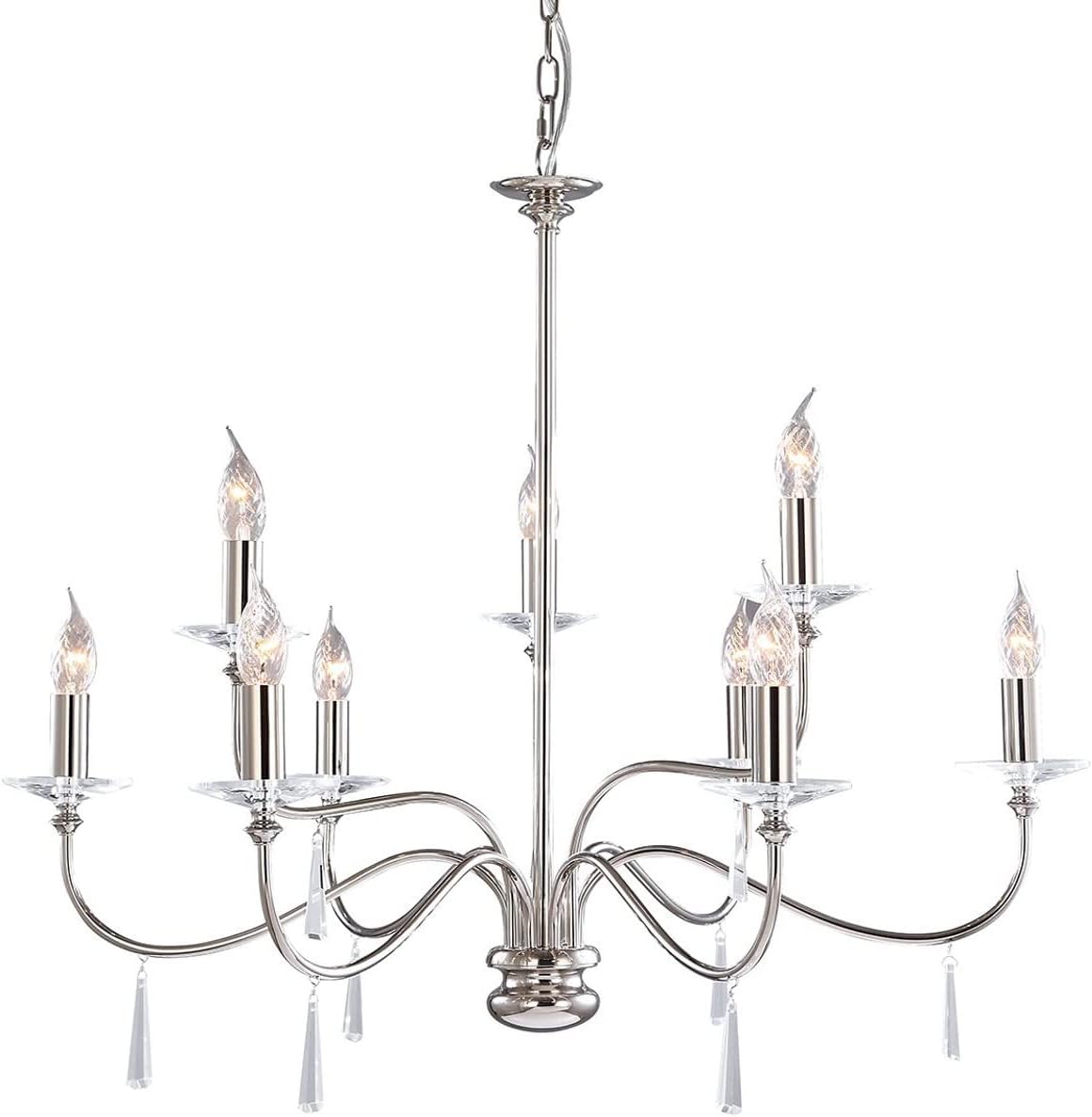Casa Padrino lustre Art Nouveau en cristal argent Ø 82 x H. 75 cm ...