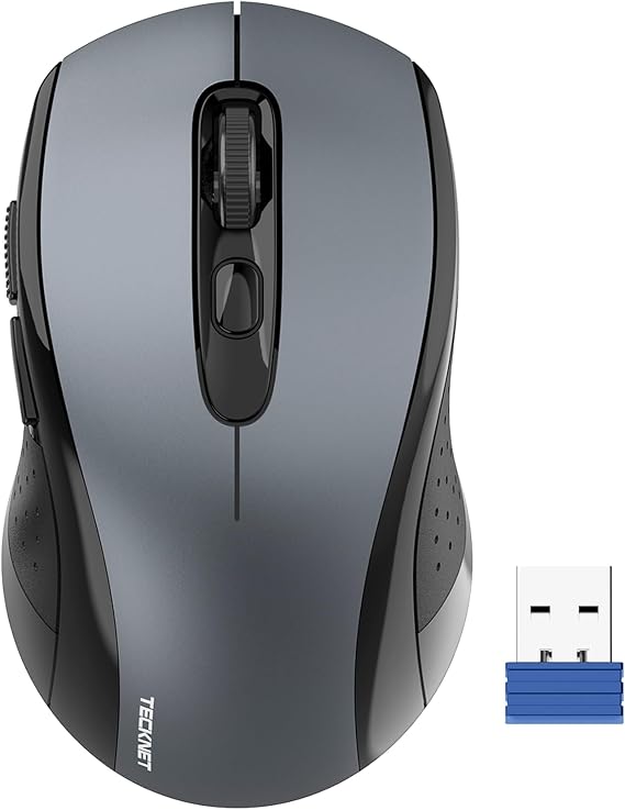 Amazon.com: TECKNET Wireless Mouse for Laptop, 2.4G USB-A Wireless ...