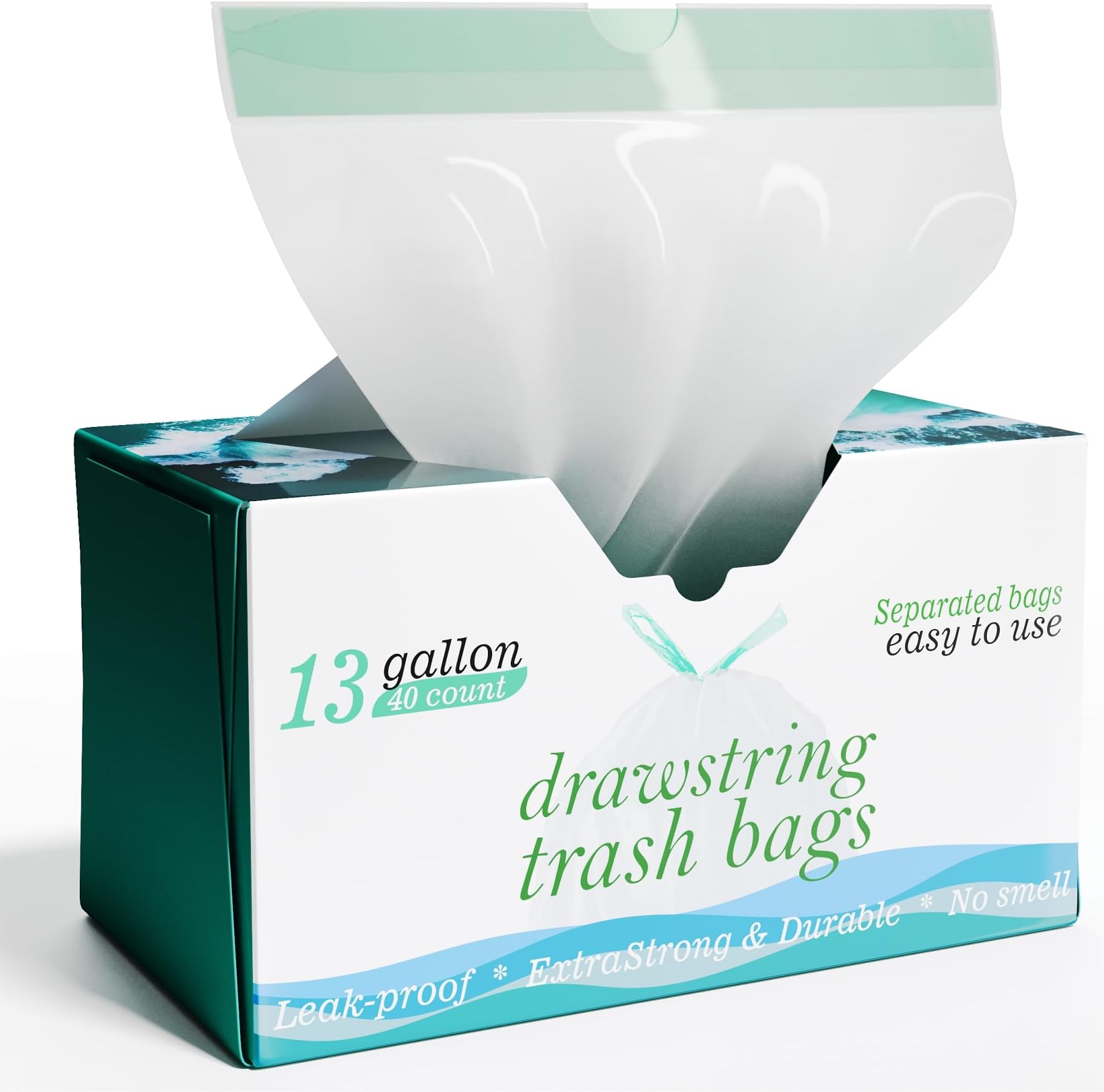 Amazon.com: Ultra Strong 13 Gallon Trash Bags, Thickest in Tall Kitchen ...