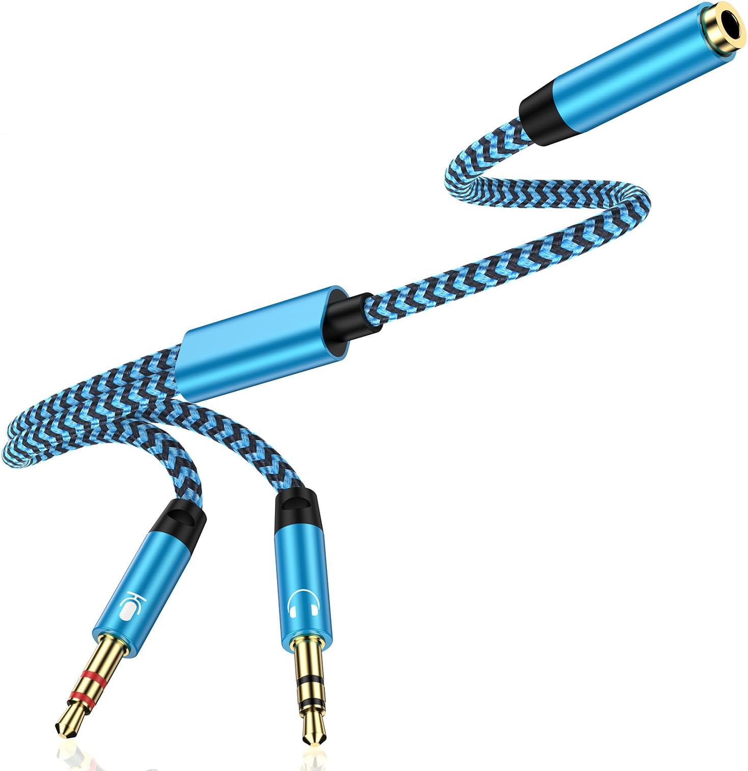 Amazon.com: Headphone Splitter for Computer 3.5mm Female to 2 Dual 3 ...