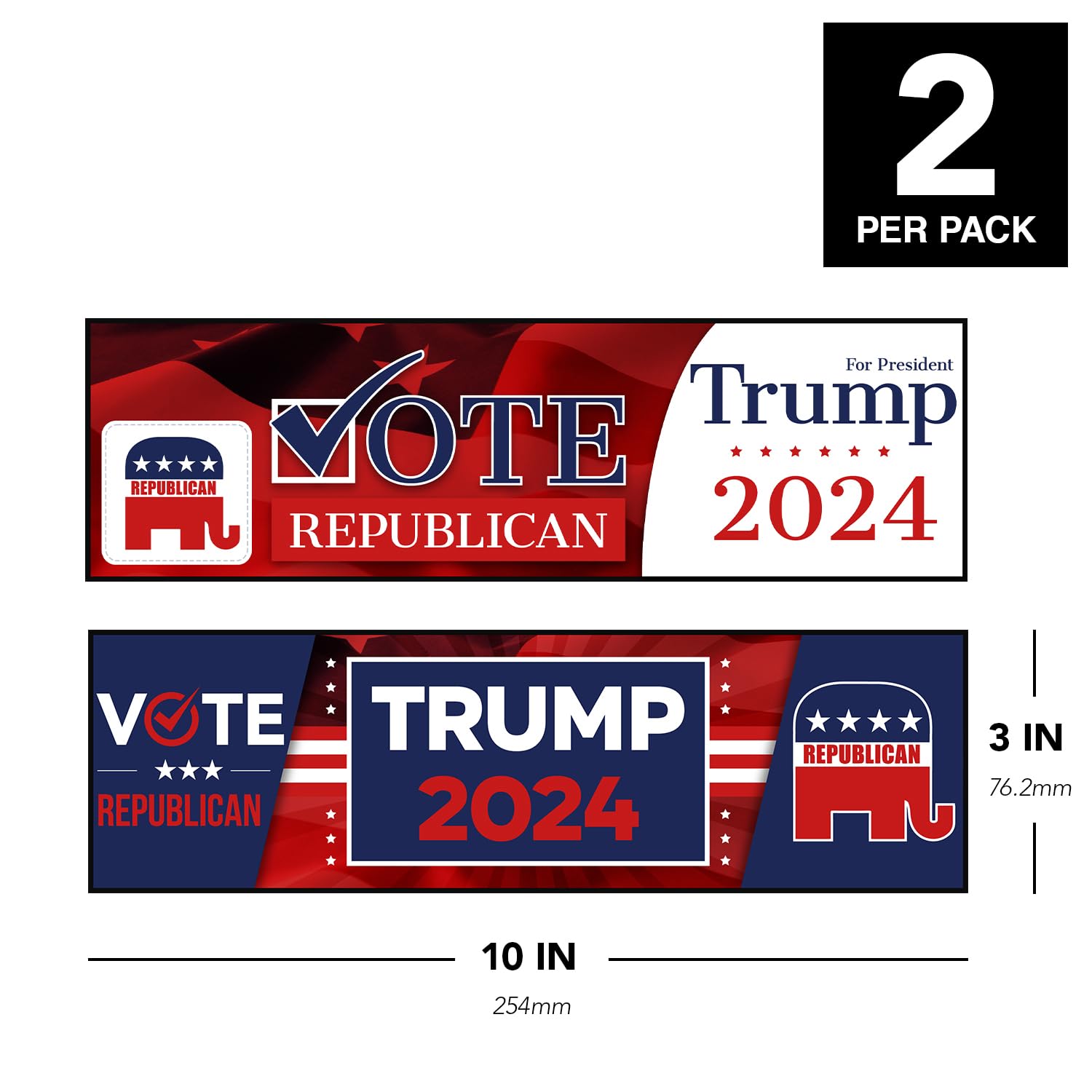 Snapklik.com : Donald Trump Republican Bumper Stickers For 2024 ...