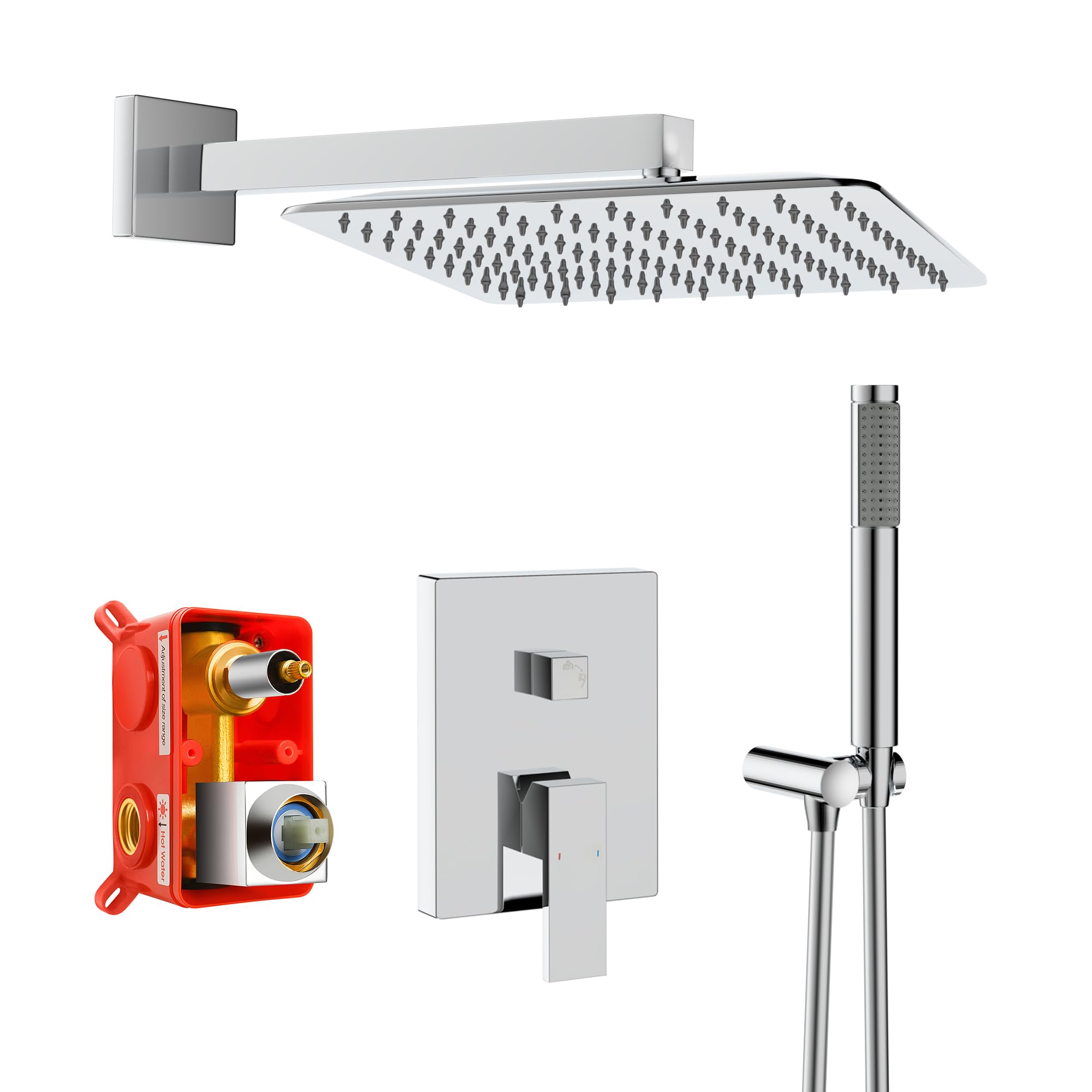 Amazon.com: TISTAYA Waterfall Shower Faucet Set, 10'' Rain Shower ...