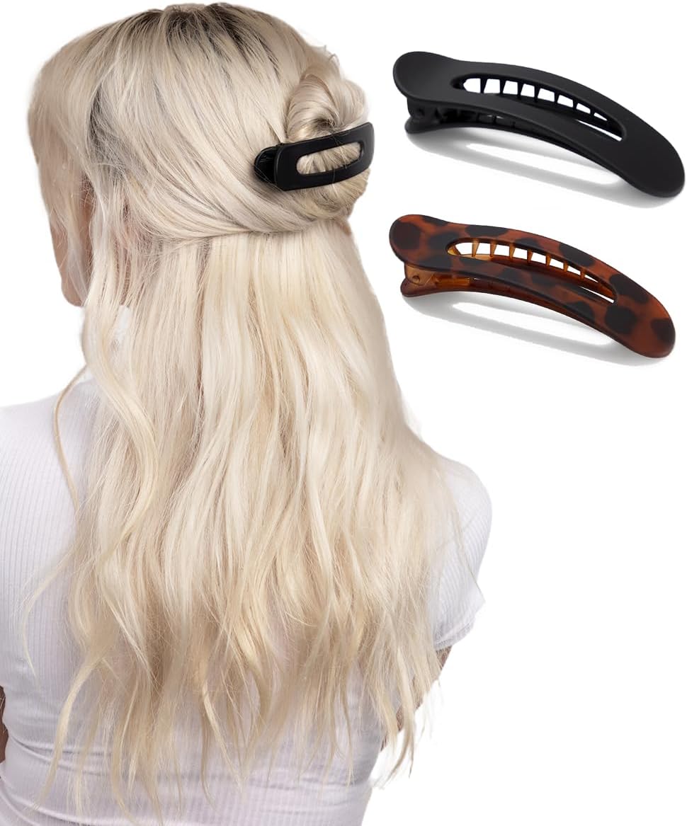 Amazon.com : Kitsch Flat Claw Clips for Women - Strong Hold, No Slip ...