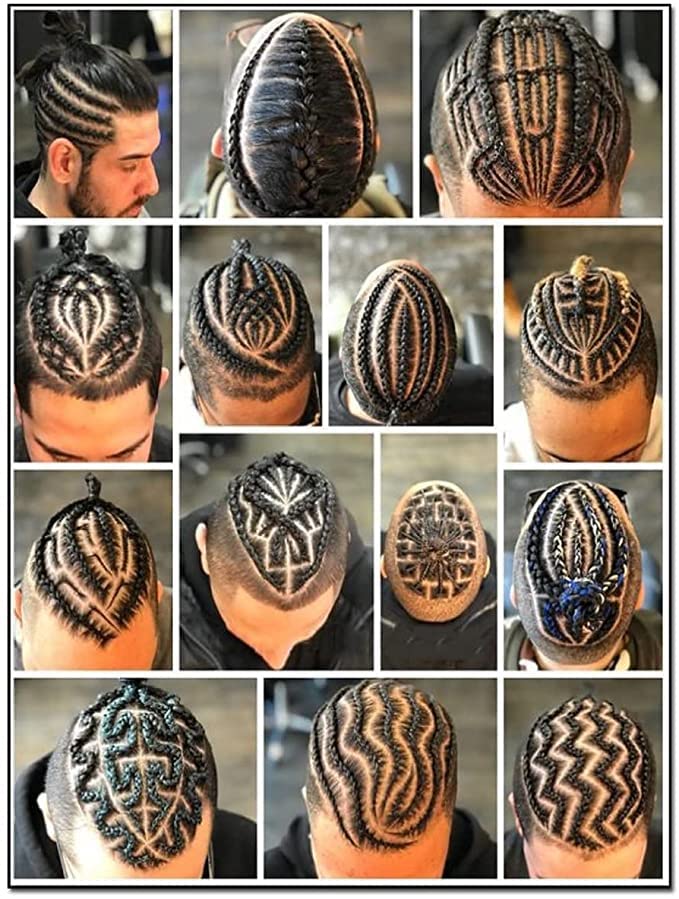 Amazon.com: Barbershop Wall Poster Men's Braiding Art Poster Poster of ...