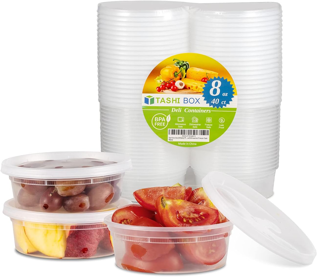 Amazon.com: Deli-Grade BPA-Free 12oz Plastic Containers with Lids 48ct ...