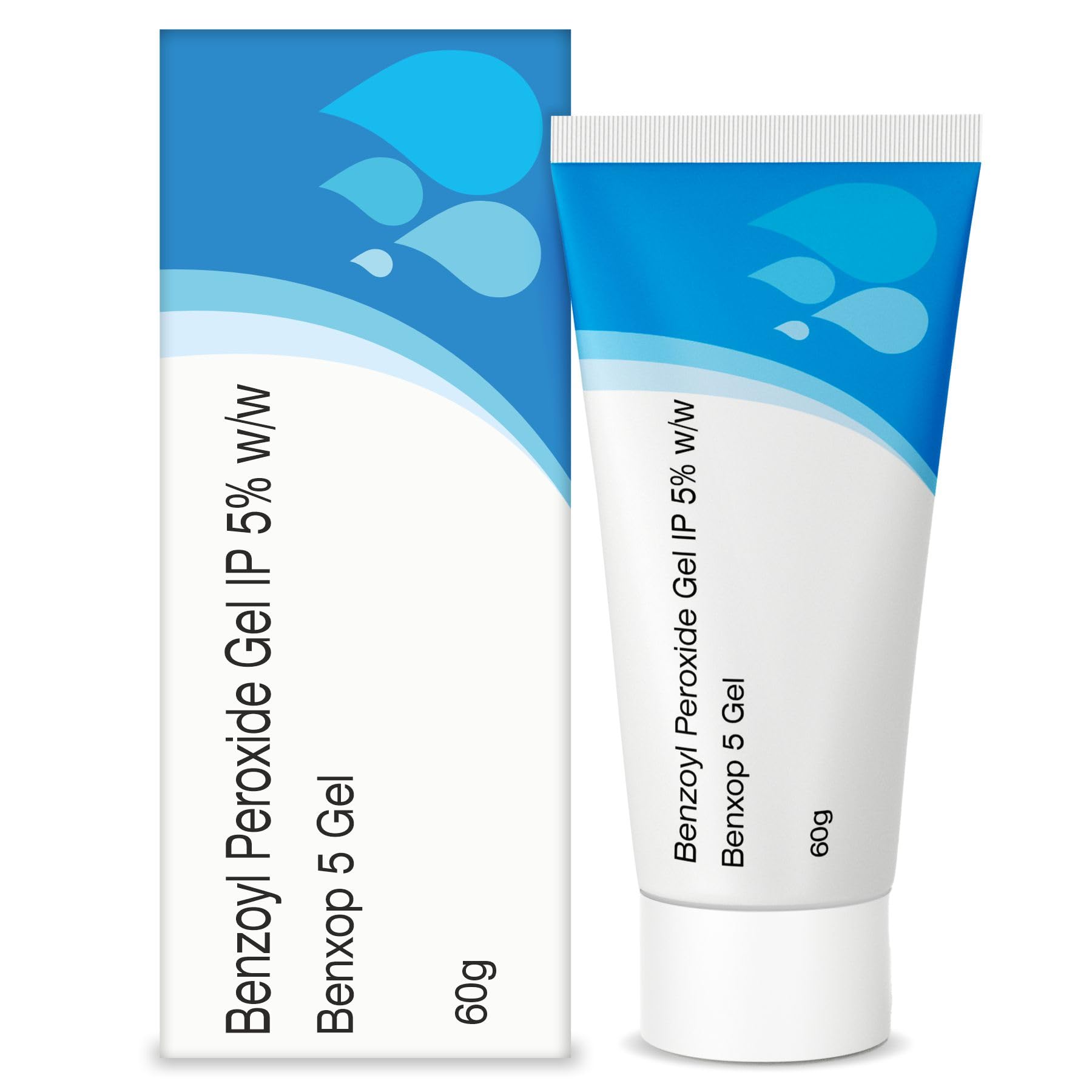 Amazon.com: Salve Benxop Benzoyl Peroxide 5% Gel for pimples, acne - 60 ...
