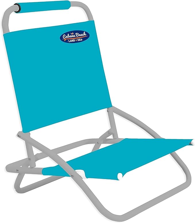 Amazon.com : Cabana Beach Folding Beach Chair, 1 Position Lightweight ...