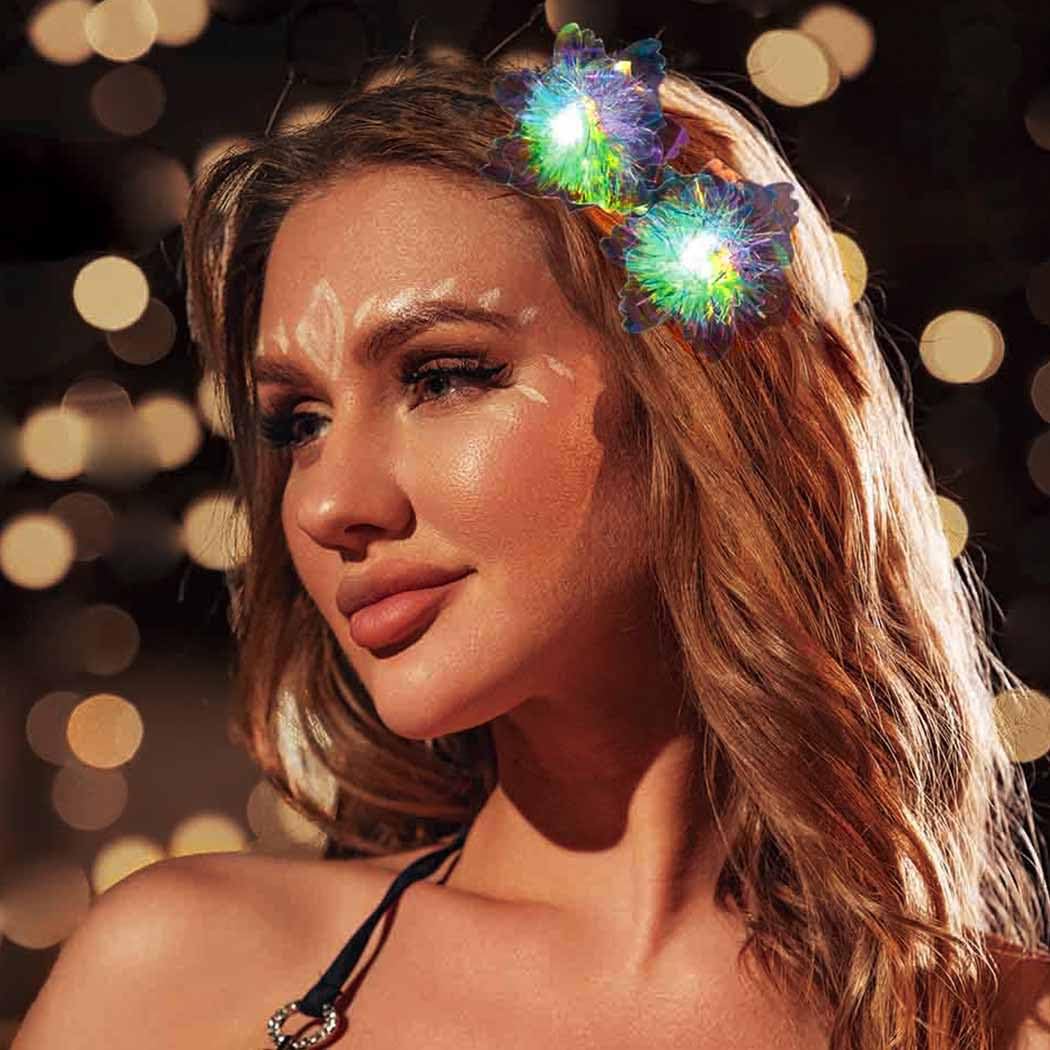 Amazon.com : JEWEKY Light Up Hair Clips Led Hair Pin Sparkly Bobby Pins ...
