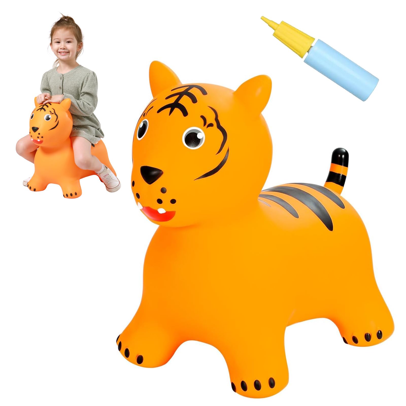 Amazon.com: INPANY Bouncy Horse Tiger Hopper Toys, Toddlers Bouncing ...