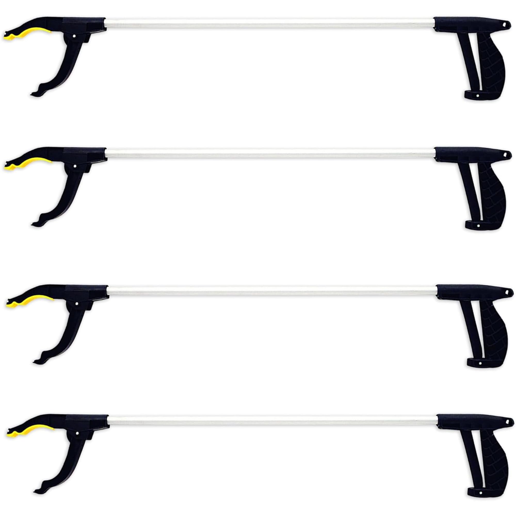 ANGIX 4 x Litter Picker Grabber Stick with Long Handle, Grab & Grip ...