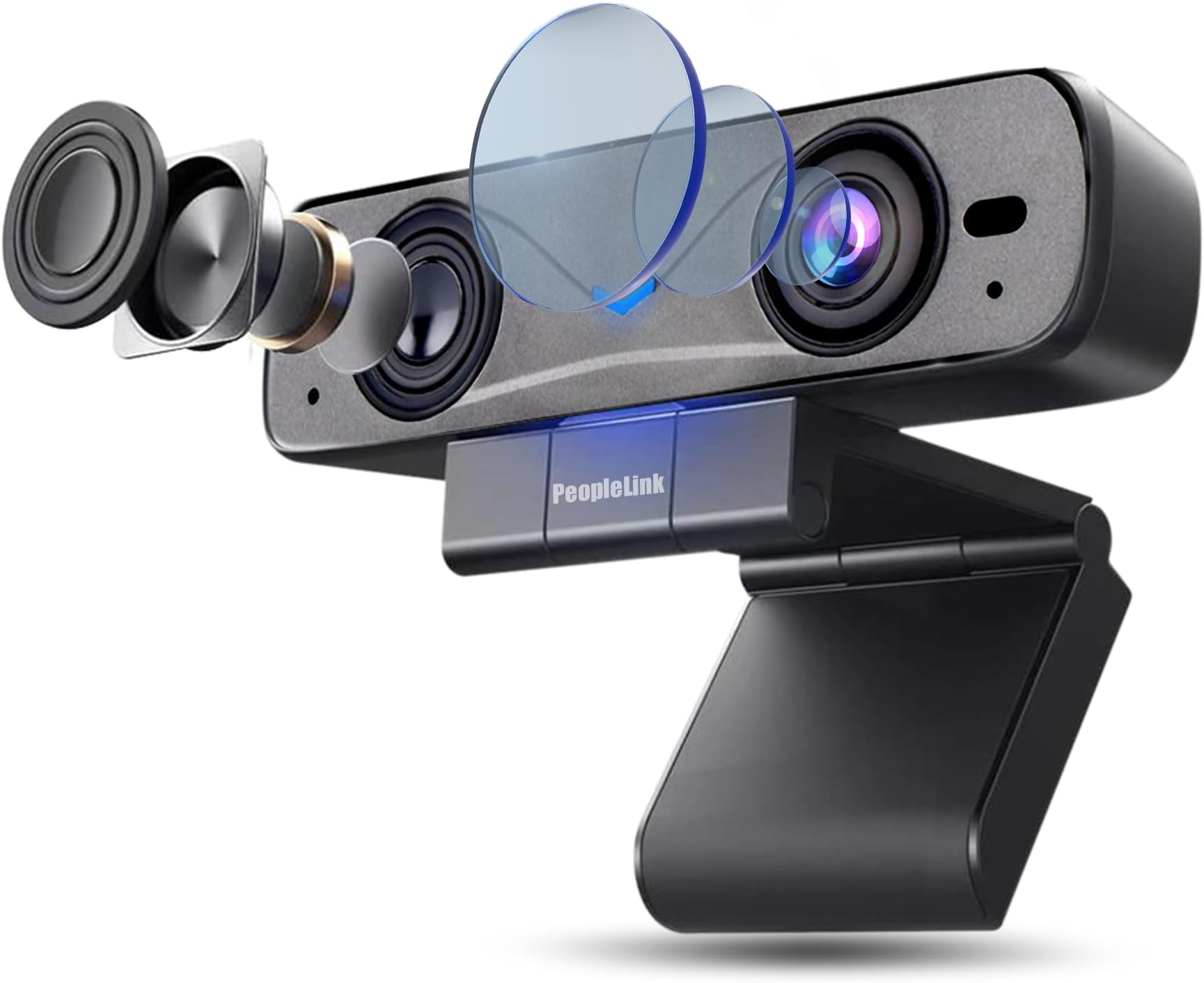 PeopleLink Astro A10, 3-in-1 Webcam with Built-in Speaker and Mic, Full ...
