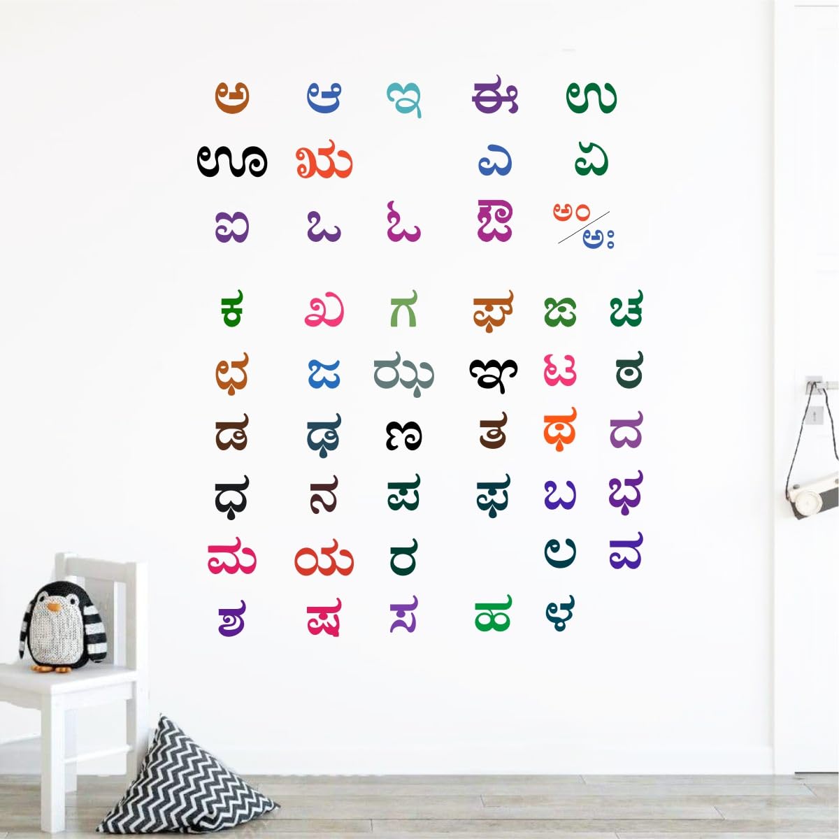 Decal O Decal Kannada Alphabets Nursery Learning Varnamala Self ...