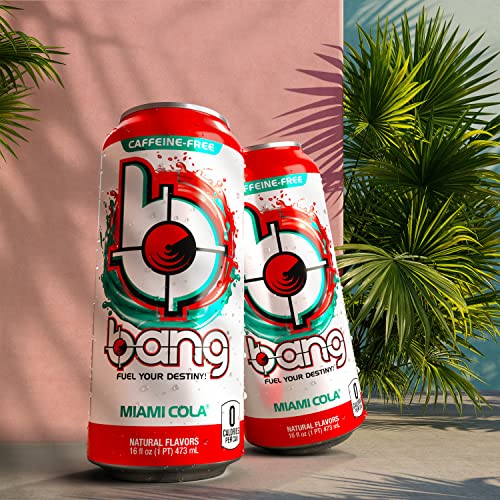 Snapklik.com : Bang Caffeine-Free, Miami Cola Energy Drink, Zero-Sugar ...