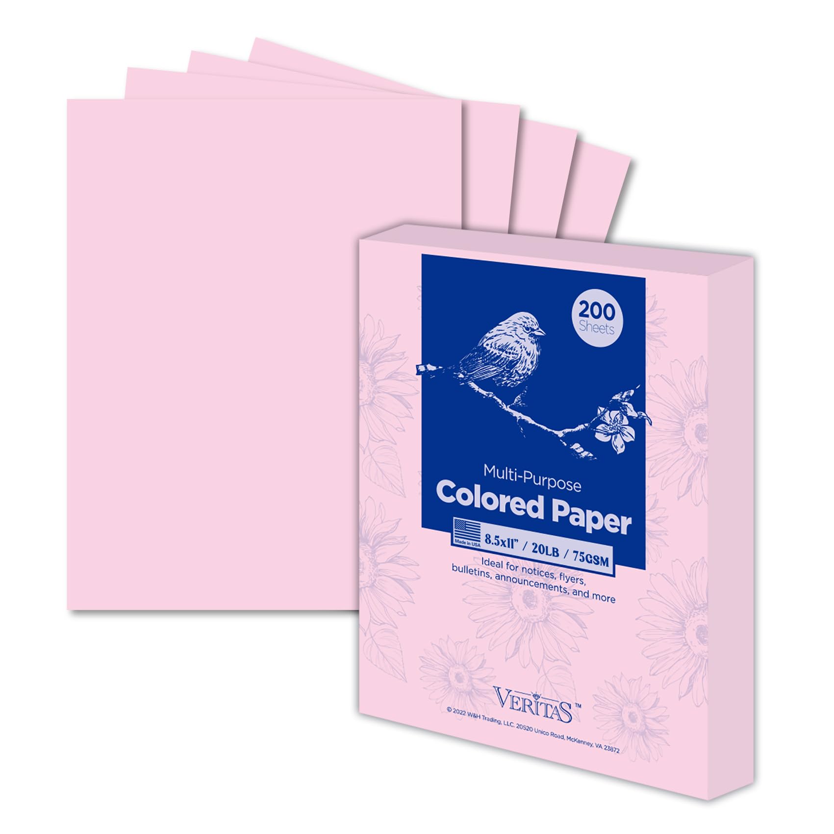 Amazon.com : WritePads Veritas Colored Copy Paper, Pink Colored Printer ...