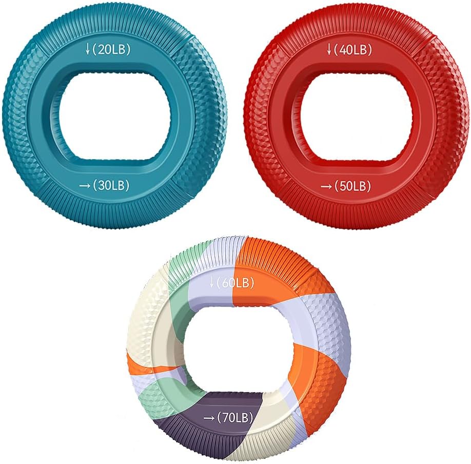 Amazon.com: Hand Strengthener Grip 3 in 1 Rubber Circle Finger Wrist ...
