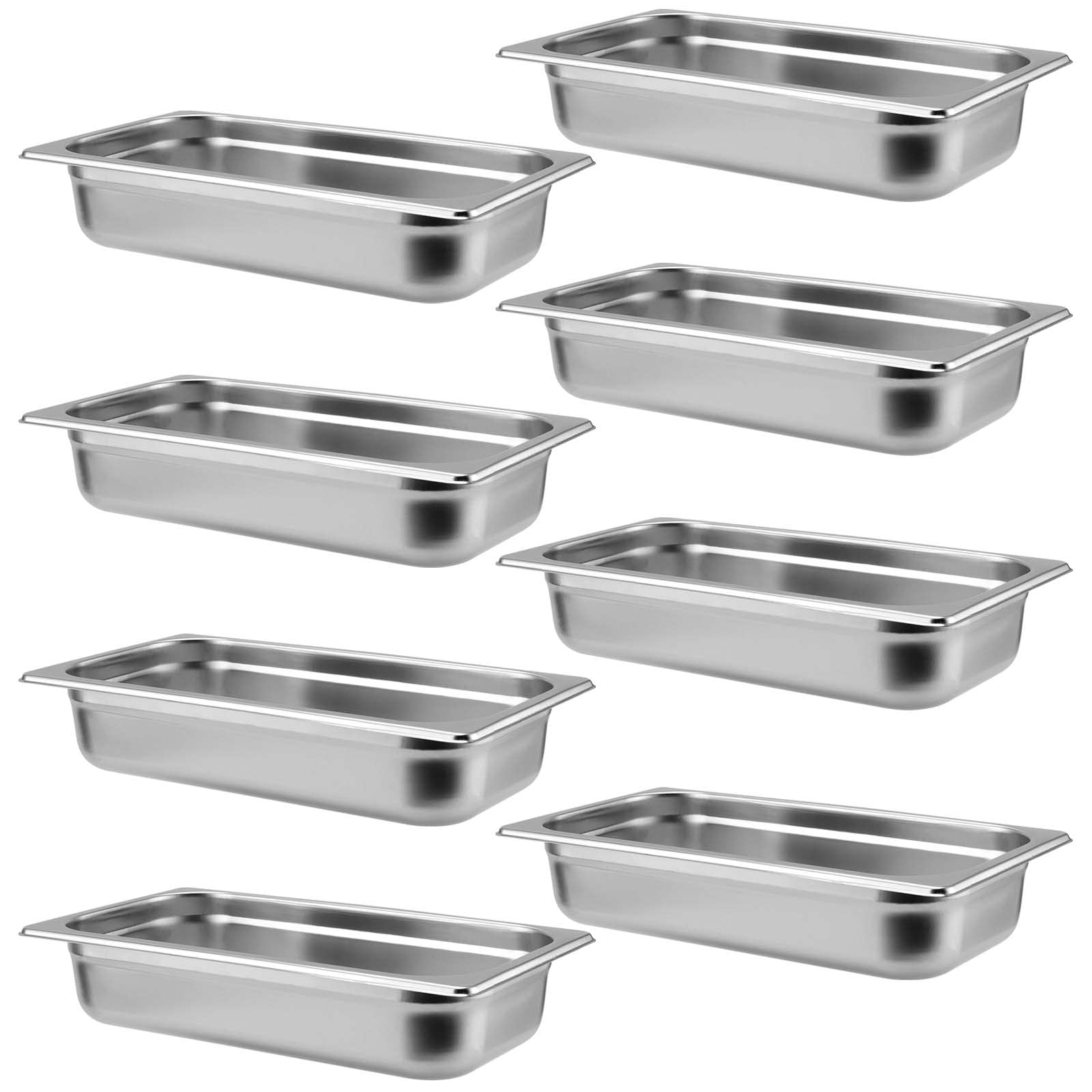 Amazon.com: SOUJAP 8 Pack Steam Table Pan 1/3 Size x 2.5 Inch Deep ...