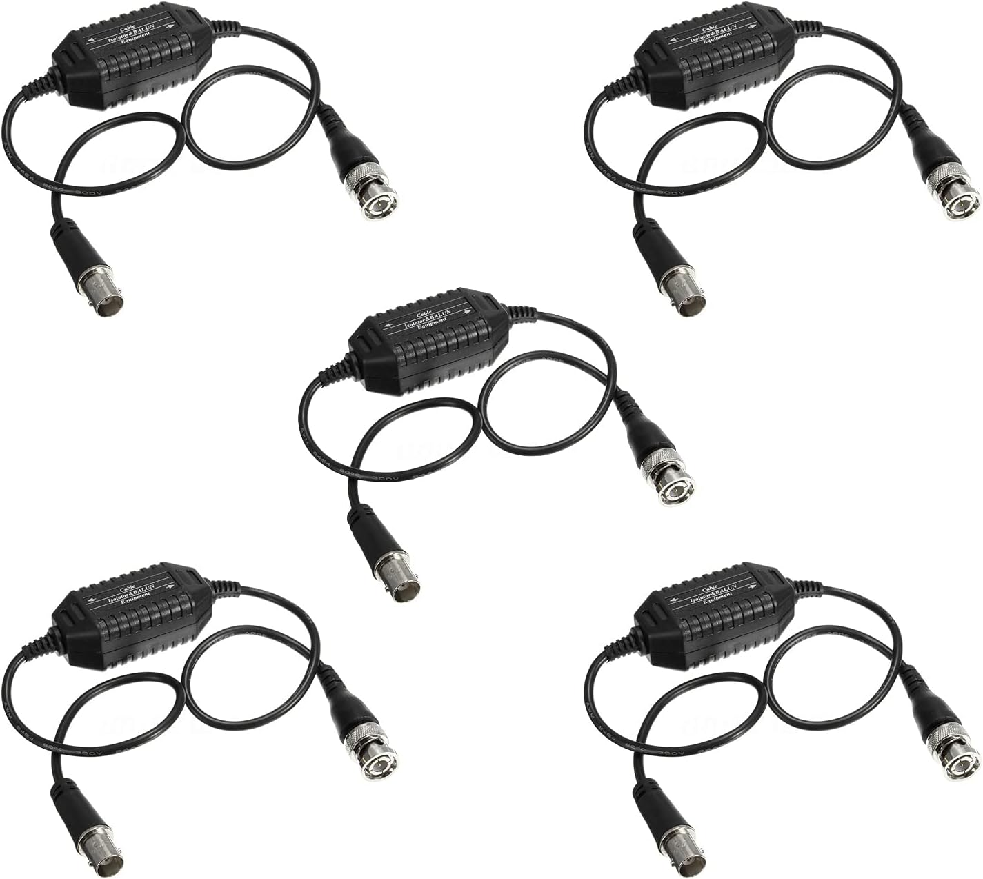 Amazon.com : EVERSECU 5 Pack Video Ground Loop Isolator Balun BNC Male ...