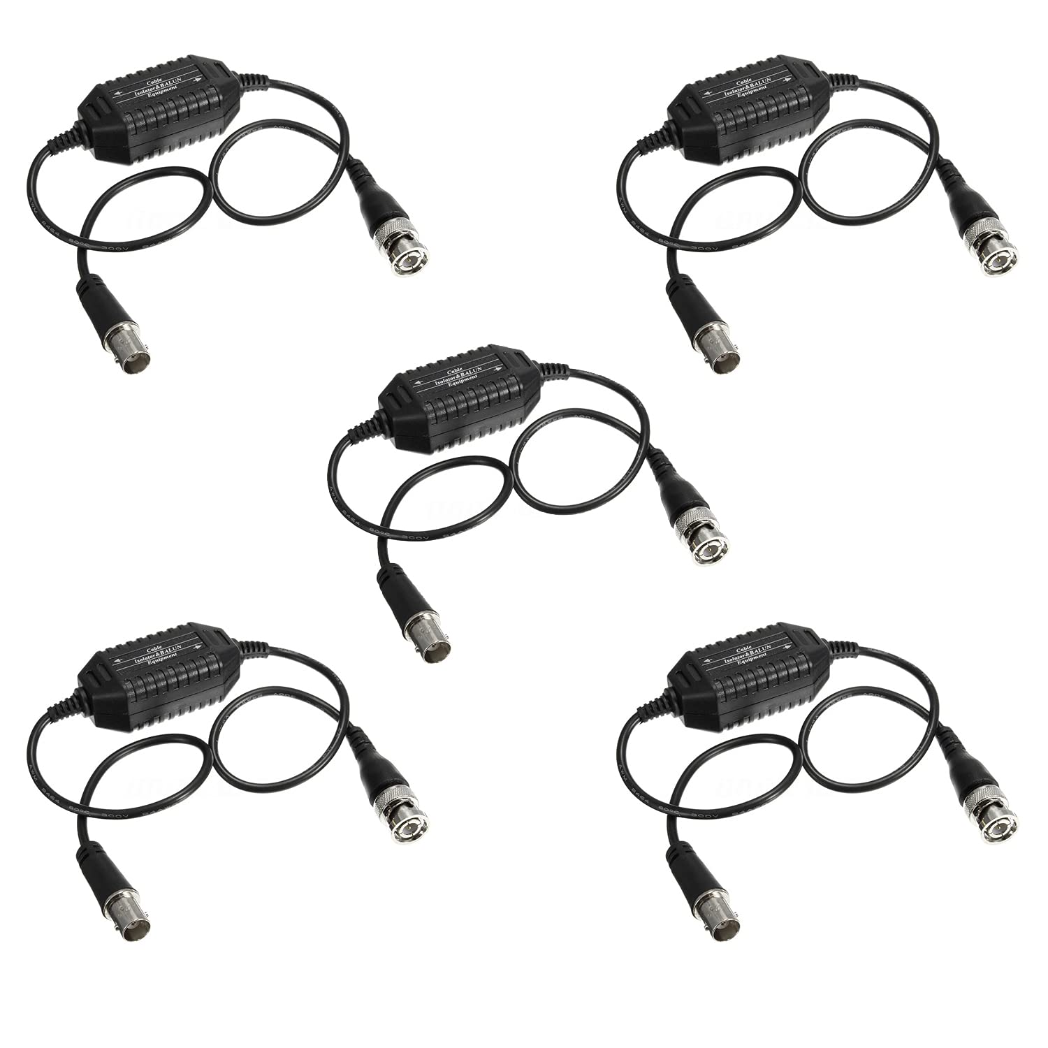 Snapklik.com : 5 Pack Video Ground Loop Isolator Balun BNC Male To ...