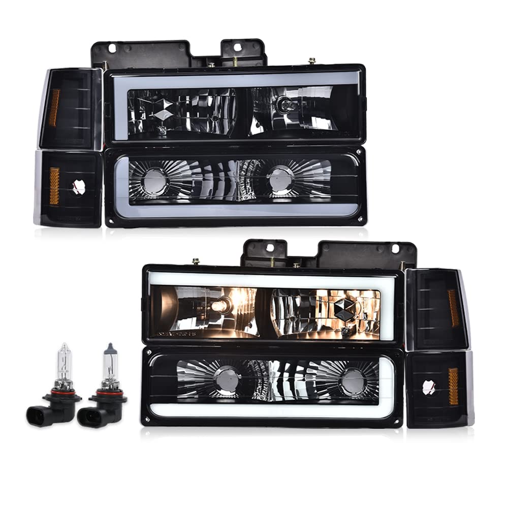 Amazon.com: PIT66 LED Strip Headlight Assembly, Compatible with Chevy ...