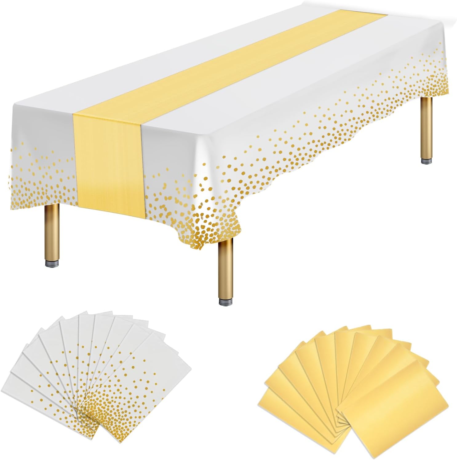 Amazon.com: 20 Packs Plastic Table Cloth Disposable and Satin Table ...