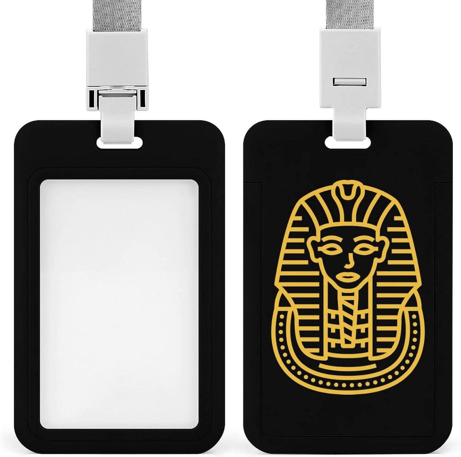 Amazon.com: Egyptian Pharaoh ID Badge Holder Name Tag Card with Neck ...