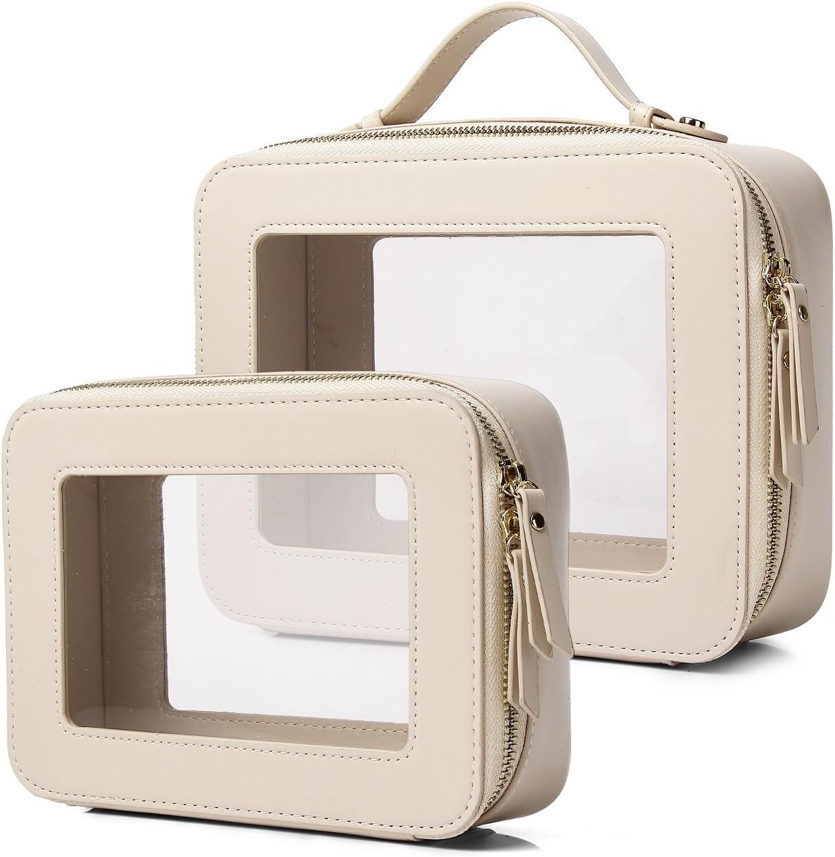 Amazon.com: Pinkmik Clear Makeup Bag Transparent Travel Case for ...