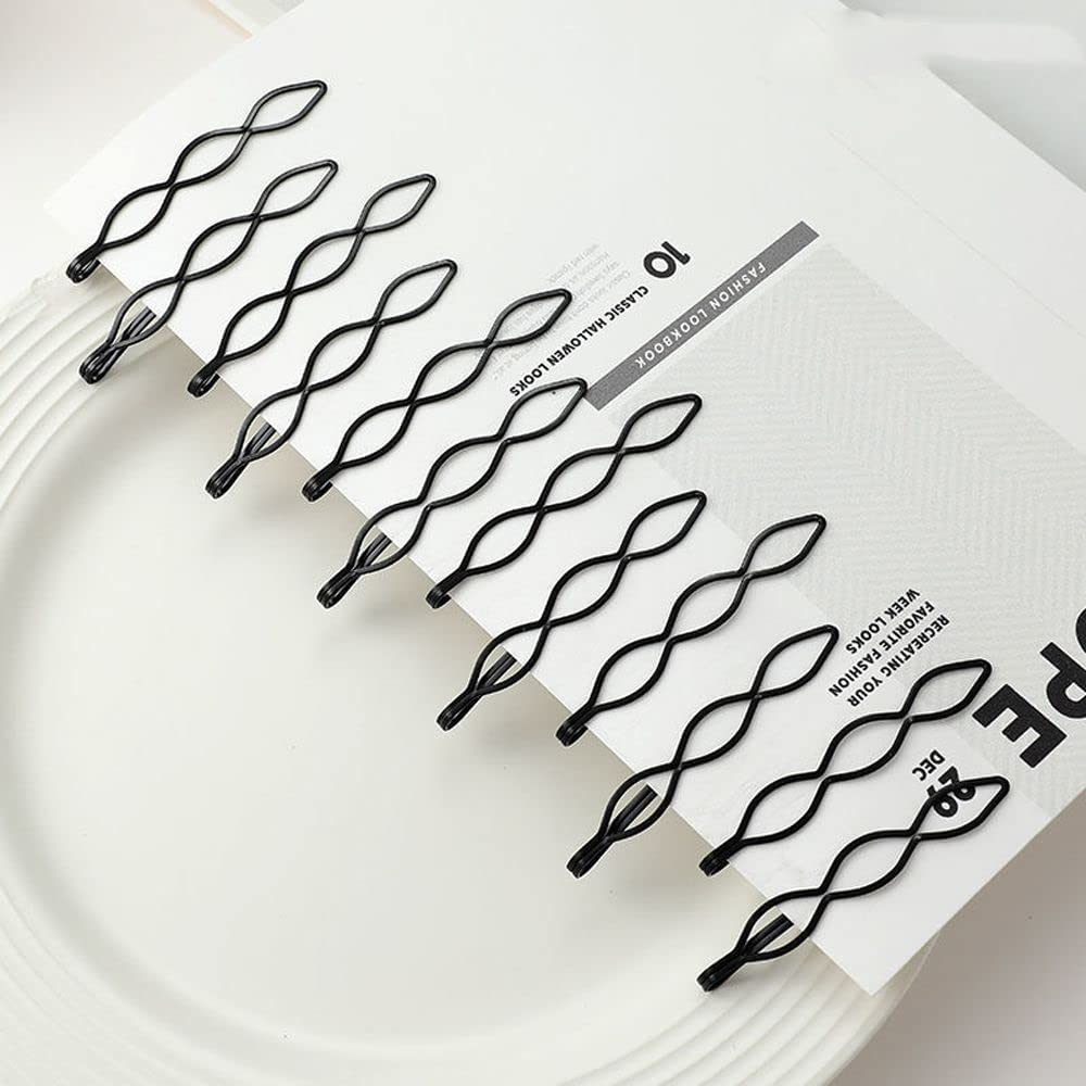 Amazon.com : 12Pcs Black Vintage Hair Pins Mini Bobby Pins Fashion BB ...