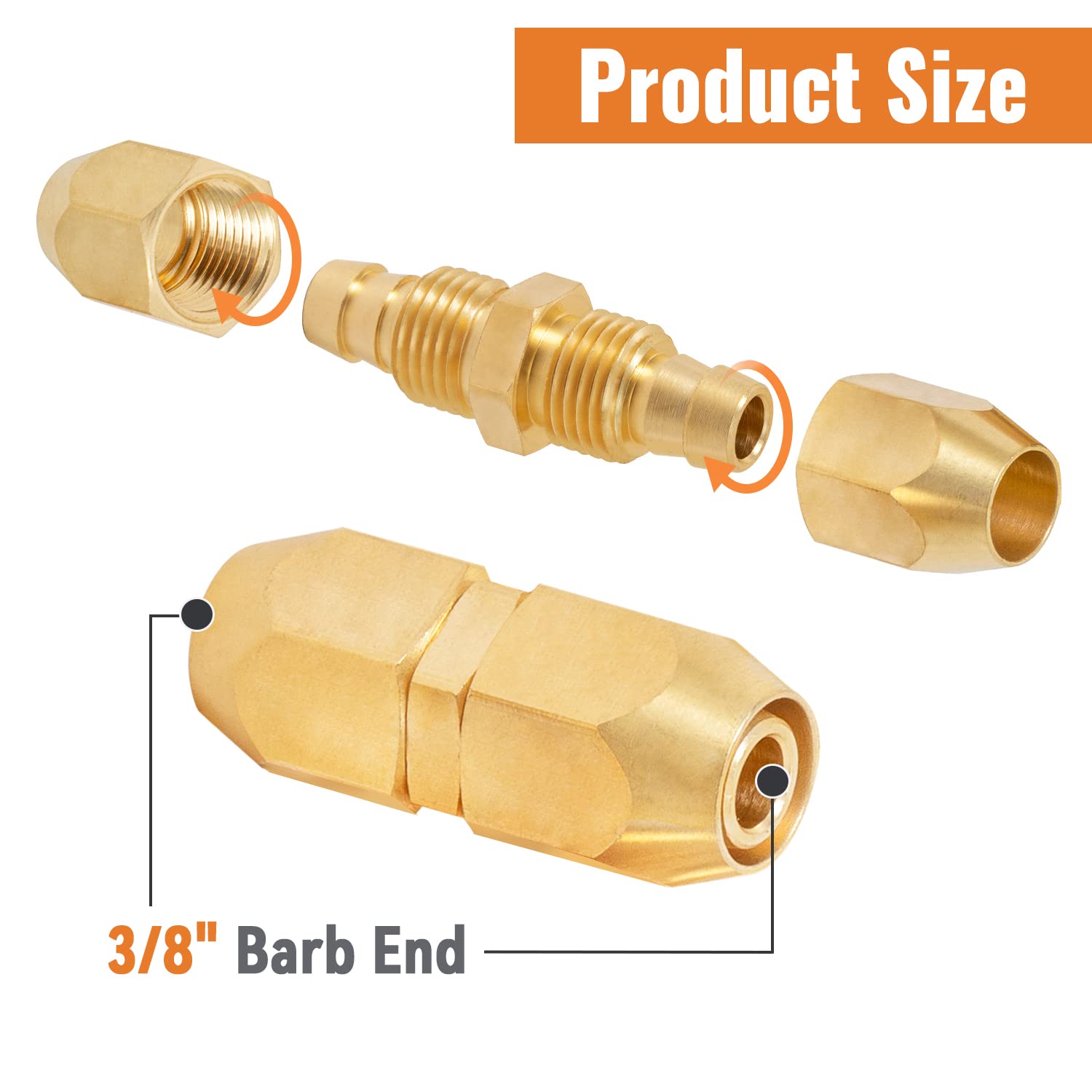 Snapklik.com : SUNGATOR 12-Pack 3/8 Air Hose Splicer, 3/8 Air Hose ...