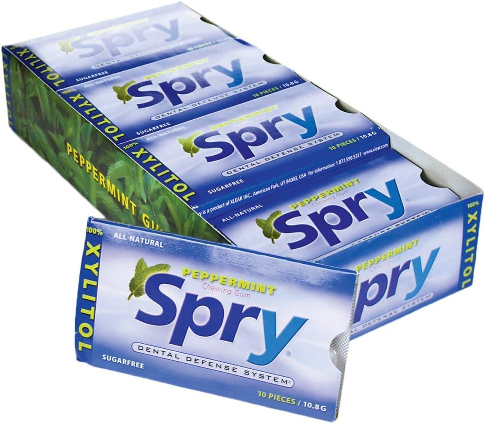 Amazon.com : Spry Fresh Natural Xylitol Chewing Gum Dental Defense ...