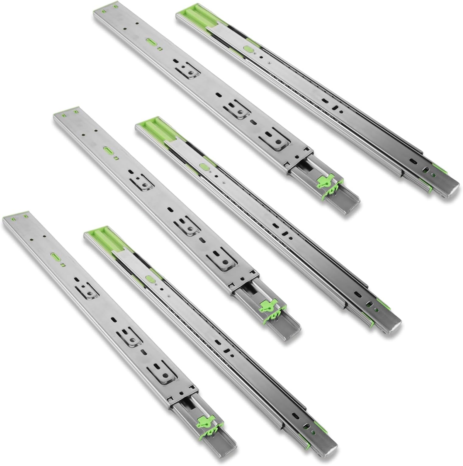 ACXFOND 3 Pair 16 Inch Drawer Slides Heavy Duty Ball Bearing Full ...