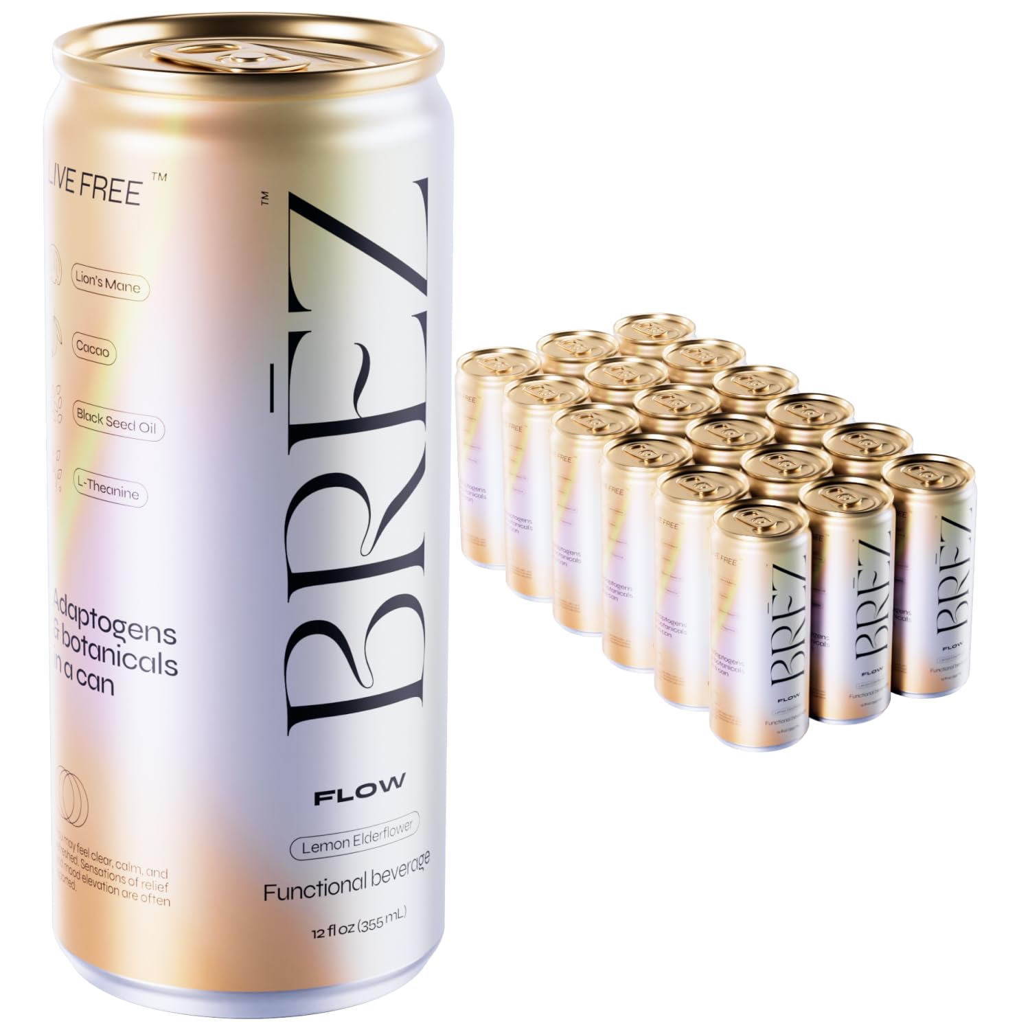 Amazon.com: BREZ FLOW Lion’s Mane Mushroom Drink | Non-Infused ...