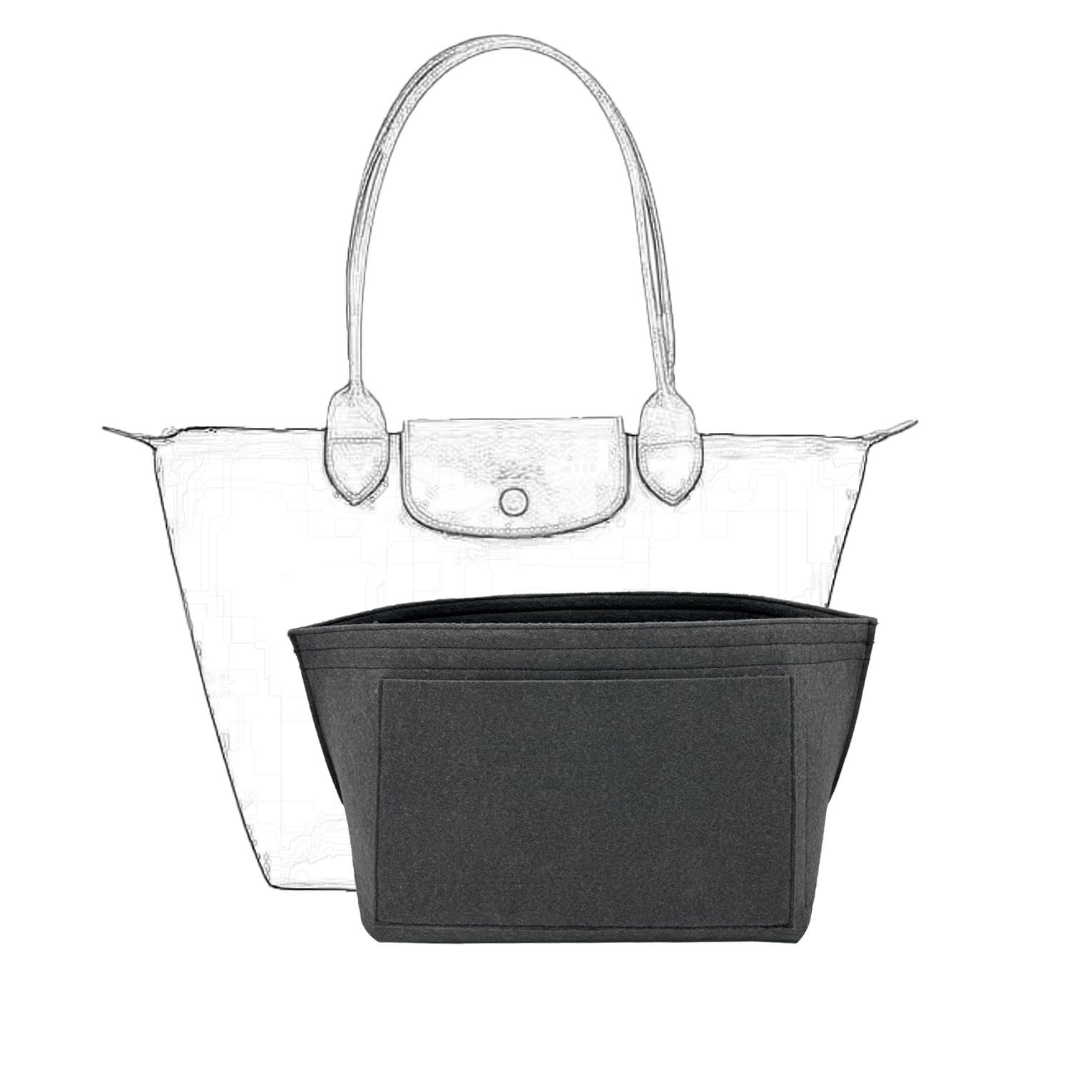 Amazon.com: D.DUO Purse Organizer Insert, Bag Organizer for Le Pliage ...
