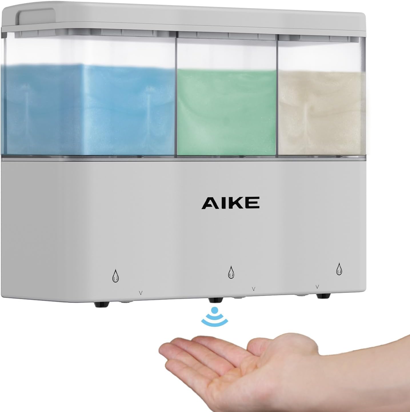 Amazon.com: AIKE Touch-Free Shower Shampoo Dispenser Wall Mount Triple ...