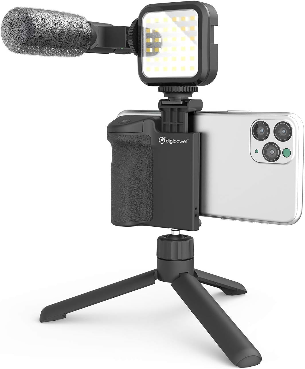 Amazon.com: DigiPower Follow ME #GoViral Vlogging Kit for Cameras & Phones | with Microphone, 36 ...