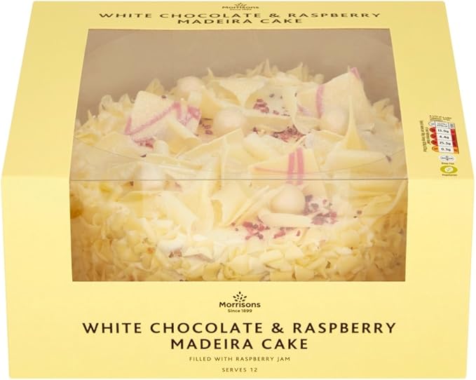 Morrisons White Chocolate & Raspberry Madeira Cake : Amazon.co.uk: Grocery