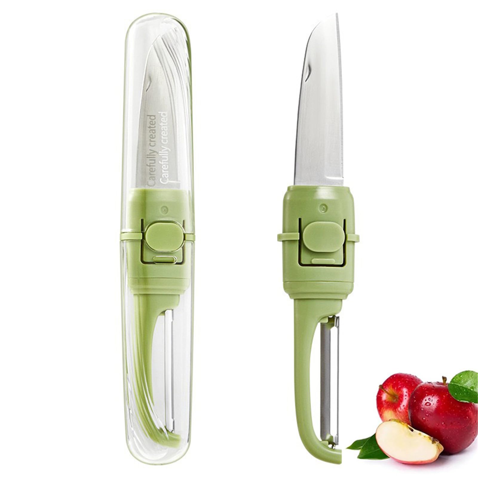 Amazon.com: Fruit Knife Peeler, 2-in-1 Stainless Steel Fruit Knife ...