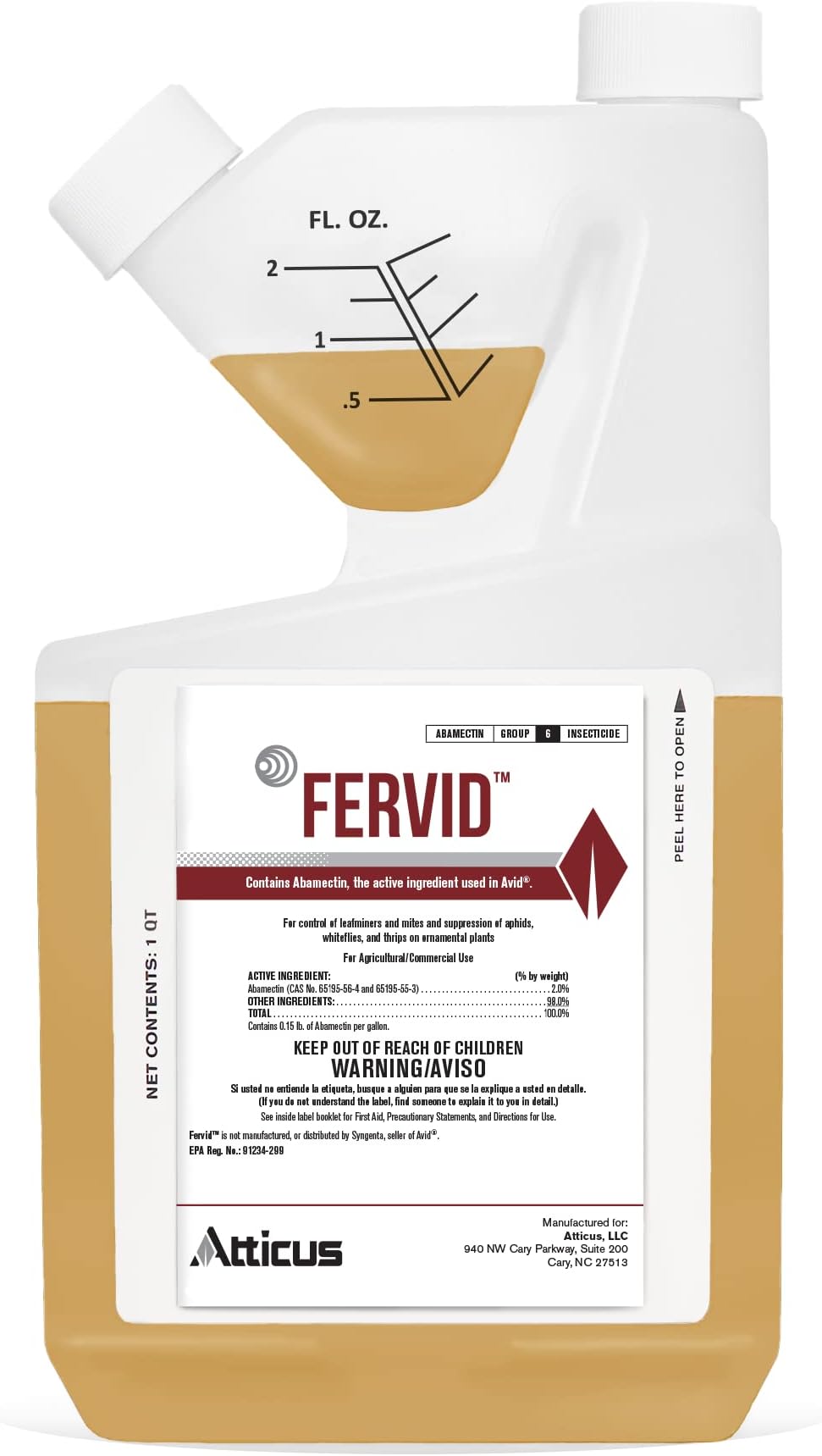 Amazon.com: Syngenta - 25837 - Avid 0.15EC - Miticide/Insecticide - 8 ...