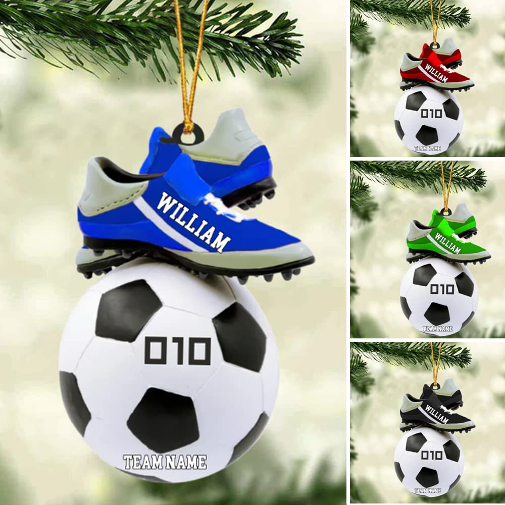 Amazon.com: Personalized Soccer Ornaments Soccer Christmas Ornament ...
