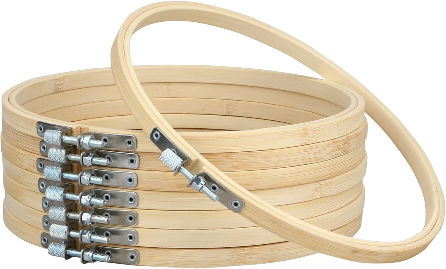 Amazon.com: Wooden Embroidery Hoops 8 Pieces 10 Inch Bamboo Round ...