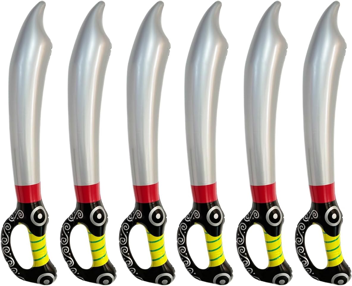 Amazon.com: 6 Pieces Inflatable Pirate Knives Swords Party Supplies for ...