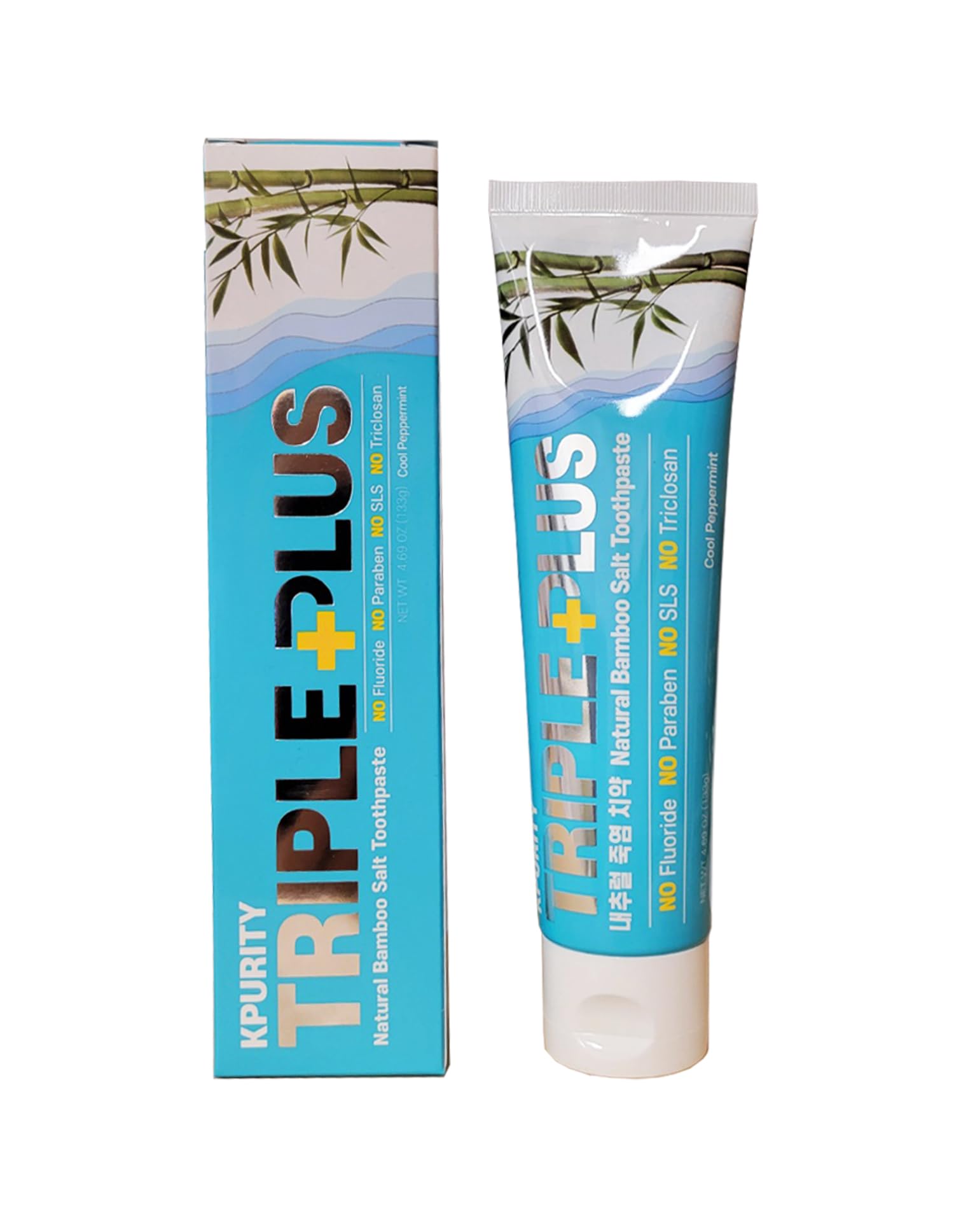 Amazon.com : Triple Plus Premium Natural Bamboo Salt Toothpaste 133g (1) : Health & Household