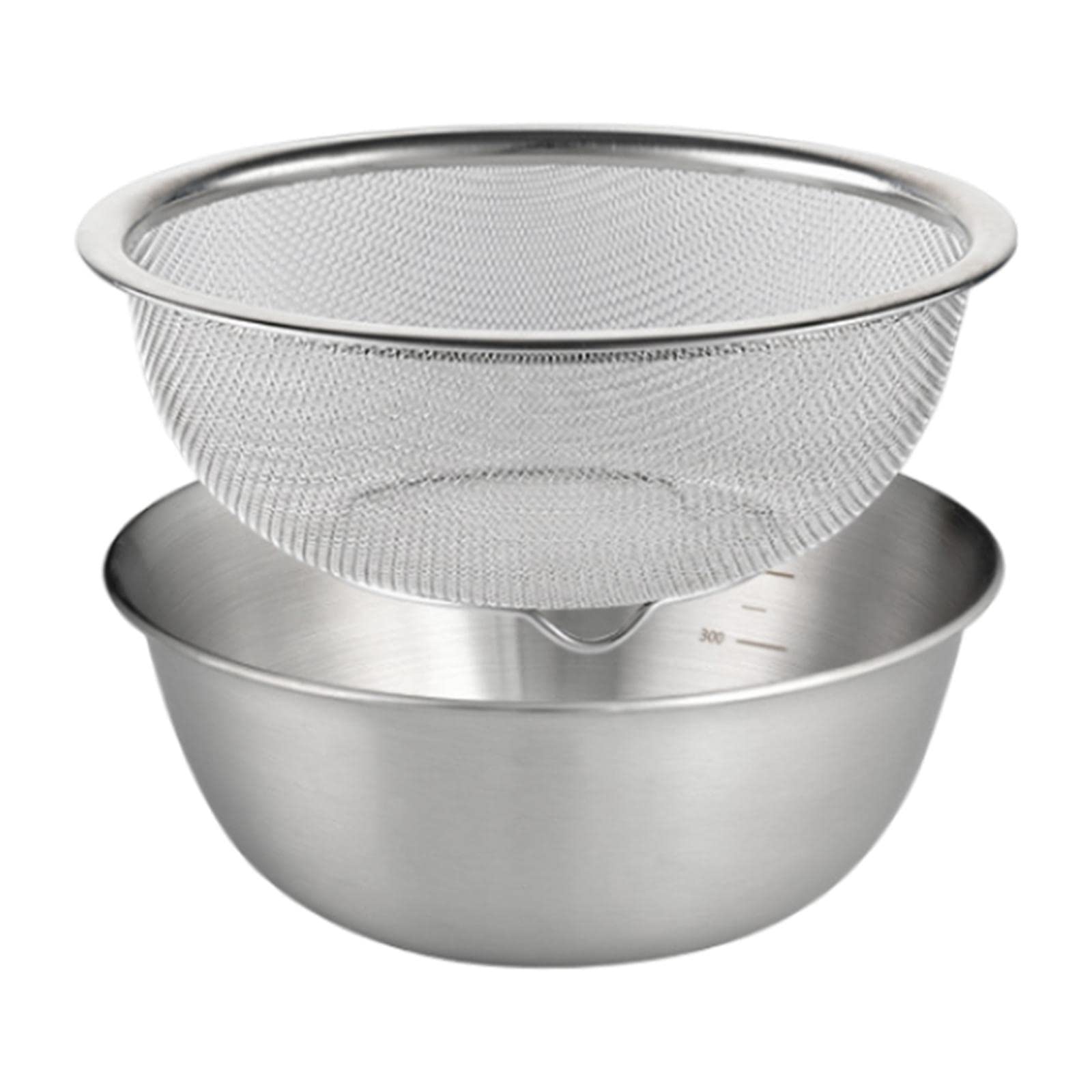 Generic 304 Stainless Steel Colander with Mixing Bowl, Rice Washing ...