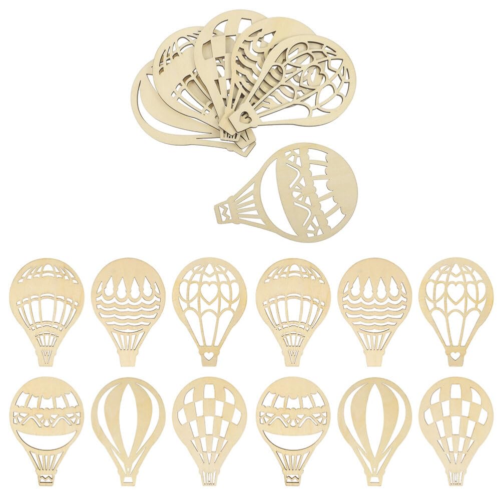 Amazon.com: LALAFINA 18pcs Hot Air Balloon Wood Chips Unfinished Hot ...